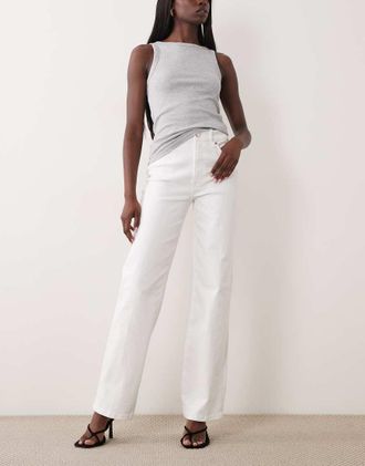Good American Good True - Jean droit - Blanc