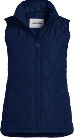 Lands End Isolierte Steppweste FeatherFree, Damen, Größe:44-46 regular, Blau, Polyester, by Lands End