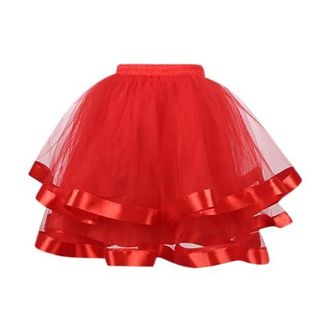 Generic Jupe tutu de danse de Notting Hill 2026 pour femme - Pour No&euml;l, danse, f&ecirc;te, ballet, Rouge, Taille unique
