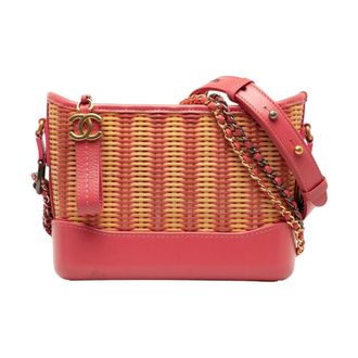 Chanel Pre-owned Petit Sac Bandouli&egrave;re Gabrielle en Rotin - Femme - Pre-owned - Rose - Taille: ONE Size