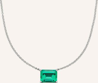 VEYNOU Veynou Halskette Eden Aus 14 Karat Weißgold Und 1,0ct. Smaragd silber