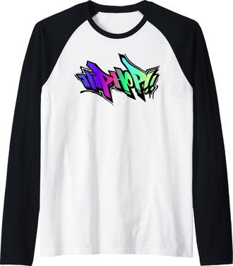 Hip Hop Watches Love Hip Hop. Rap. Musik, Musiker, cool, Regenbogen, bunt Raglan