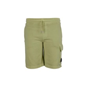 C.P. Company Diagonal Fleece Cargo Short - - Shorts - Herren - Gr&uuml;n - S