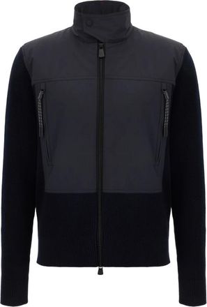 Moncler Homme, Vestes, Bleu, Taille: L Grenoble Padded Zip-Up Cardigan