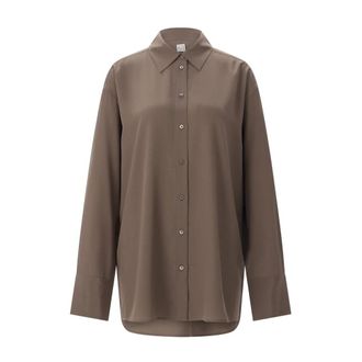 Toteme Seidenhemd - - Blouses & Shirts - Damen - Braun - 2XS