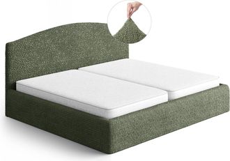 Paulato by GA.I.CO. PAULATO Husse f&uuml;r Kingsize-Bett &uuml;ber das Kopfteil und Grundgestell r&uuml;berziehen, Husse f&uuml;r Boxspringbetten 180-220cm Mikrofaser, bi-elastisches, kratzf