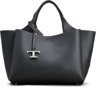 Tod's Tods Shopper & Totes - Grained Leather Tote Bag With Debossed Logo - Gr. unisize - in Schwarz - f&uuml;r Damen