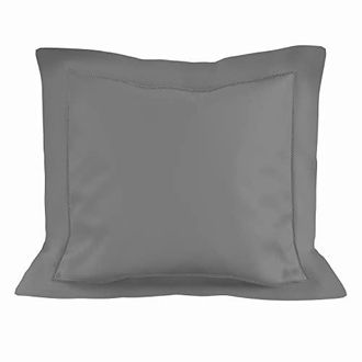 Soleil d'Ocre Taie doreiller en Coton 63x63 cm Percale Gris
