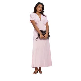 Y.A.S Yassatina SS Ankle Dress - - Dresses - Damen - Rosa - S