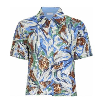 Paco Rabanne Femme, Blouses et Chemises, Multicolore, Taille: 40 FR Chemise &agrave; Sequins Brod&eacute;s