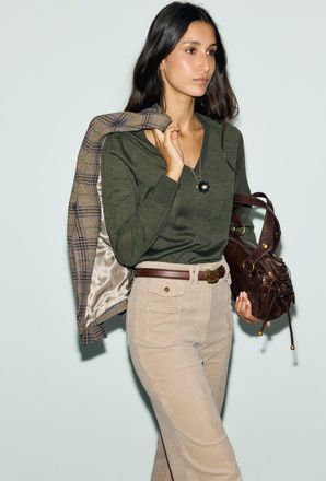 Gerard Darel Pull V en laine fine - RACHEL - Bronze