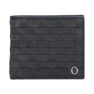 Orciani Homme, Accessoires, Bleu, Taille: ONE Size Portefeuille en cuir avec motif tress&eacute;