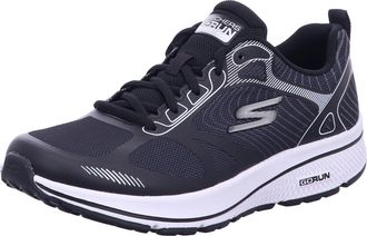Skechers Herren Go Run Consistent Fleet Rush Sneaker, Black Textile Synthetic White Trim, 44 EU