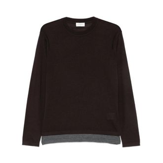 Paolo Pecora Rundhals-Strickware - - Knitwear - Herren - Grau - XL