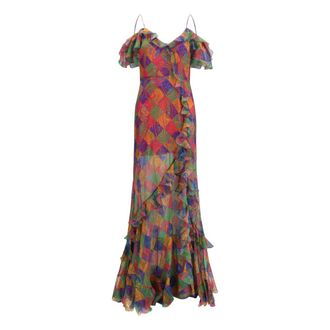 Etro Langes Seidenkleid - - Dresses - Damen - Mehrfarbig - S