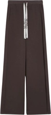Max Mara Femme, Pantalons, Brun, Taille: 38 FR Pantalon en jersey coupe large