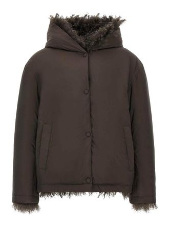 Yves Salomon Blouson Rembourr&eacute; - Marron