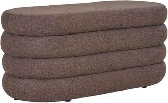Altobuy Altobuy - Banc-coffre en tissu bouclettes marron - Dimensions 103 x 45 x H44 cm - Structure bois contreplaqu&eacute; - Design original pour rangement