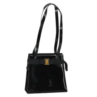 Ferragamo Pre-owned Canvas schultertasche - - Pre-owned - Damen - Schwarzk - ONE SIZE