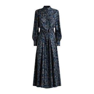 Kiton Seidenkleid mit abstraktem Bildmotiv - - Dresses - Damen - Mehrfarbig - L
