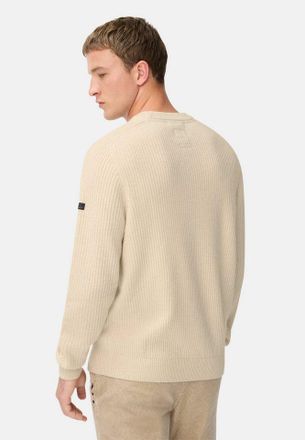 Camel Active Strickpullover Pullover aus reiner Lammwolle Langarm Markenlabel
