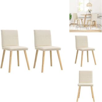 vidaXL Esszimmerst&uuml;hle 2 Stk. Leinen - Esszimmerstuhl - Esszimmerst&uuml;hle - Stuhl - K&uuml;chenstuhl