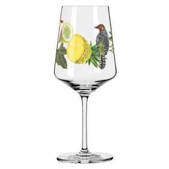 Ritzenhoff 2931005 Aperitifglas 500 ml - Serie Sommertau - Motiv Nr. 5 mit Blumen & Vogel - Made in Germany