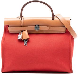 Herm&egrave;s Hobo Bags - Toile Herbag Zip 31 - Gr. unisize - in Orange - f&uuml;r Damen