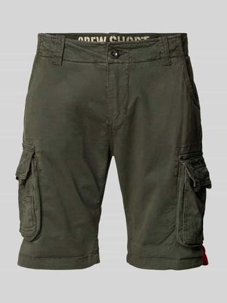 Alpha Industries Regular Fit Cargoshorts mit Label-Stitching Modell CREW SHORT