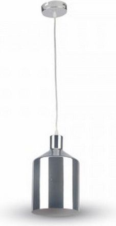 Trade Shop Lampe &agrave; Suspension Cylindrique Chrom&eacute;e Vt-8175