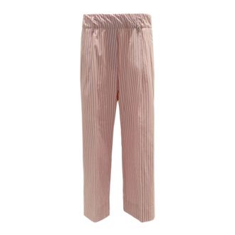 Myths Femme, Pantalons, Rose, Taille: 36 FR Pantalon en Coton &agrave; Rayures