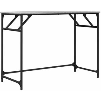 vidaXL Bureau sonoma gris bois ding&eacute;nierie et acier enduit de poudre Vidaxl