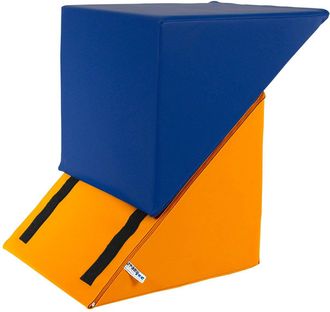 Sport-Tec Verstellbarer Bandscheibenhocker Sitzhocker Sitzwürfel Hocker Kunstleder 40x40cm
