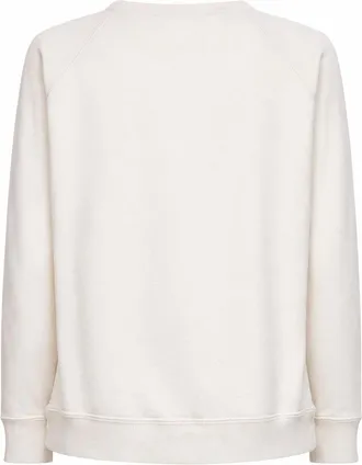 Isabel Marant Pink Flocked Logo Sweatshirt - Ivory