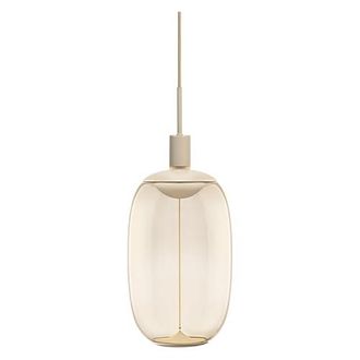 Osram Vintage Pendelleuchte, beige, individuelle Lichtszenarien, Edelstahl, ideal f&uuml;r Wohnr&auml;ume, modernes Design, Vintage-Appeal, 2m Textilkabel, 100 mm Dur