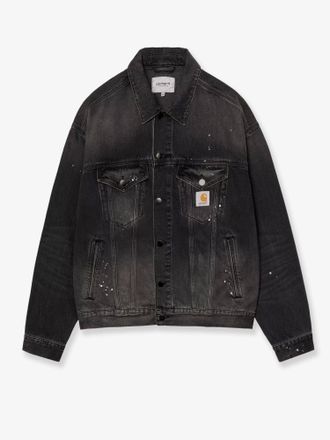 Carhartt Work in Progress Black denim jacket with a distressed effect - CARHARTT WIP - gender_Man