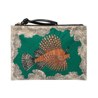 Inou&iuml; Editions Femme, Accessoires, Multicolore, Taille: ONE Size Pochette Brod&eacute;e Poseidon