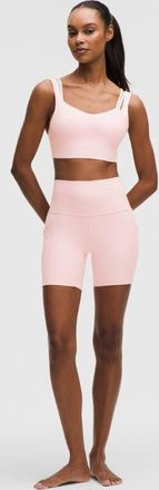 lululemon Short taille haute Align &agrave; poches pour Femmes - 15 cm - Rose - Taille 10