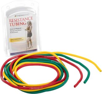 Theraband TheraBand Widerstandsschläuche, professioneller Latexschlauch, Ober- und Unterkörper, Kernübung, Physiotherapie, Unterpilates, Heimtraining und Reha, 
