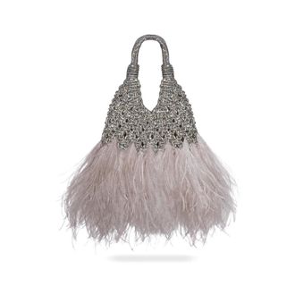 Hibourama Bags Femme, Sacs, Gris, Taille: ONE Size Vannifique Plumes