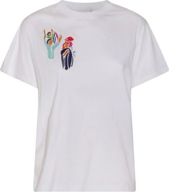 Chloé t-shirt à broderies - Blanc