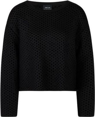Marc Cain Strickpullover Lochstrick Pullover - Regular Fit