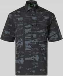 HUGO BOSS Relaxed Fit Freizeithemd mit Kentkragen Modell ST_GLOBE PRINT S