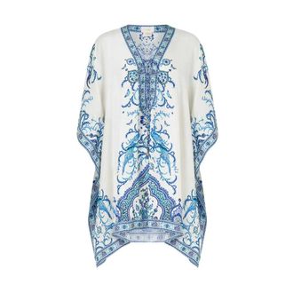 Camilla Spitzenkaftan aus Seide - - Jackets - Damen - Wei&szlig; - ONE SIZE