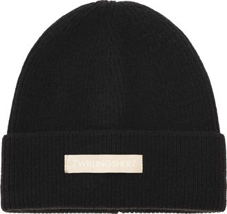 Zwillingsherz Damen Beanie Strickm&uuml;tze, Warme Winterm&uuml;tze mit Moin Patch, Modisches Accessoire f&uuml;r Fr&uuml;hling, Herbst und Winter (Schwarz)