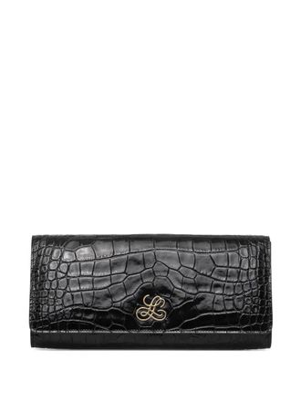 Luisa Spagnoli Clutch mit Kroko-Effekt - Schwarz