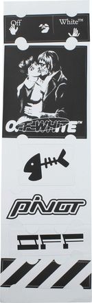 Off-white Set dautocollants id&eacute;e cadeau blanc cass&eacute; homme papier multicolore