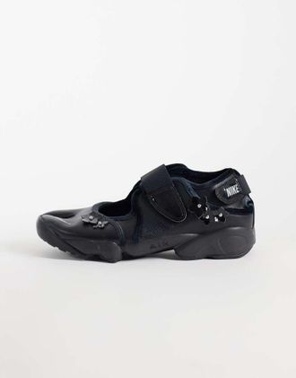 Nike Air Rift Leder-Sneaker in Schwarz
