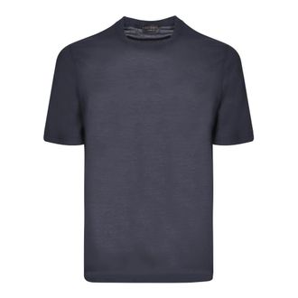 Dell'Oglio Blaue T-Shirts f&uuml;r M&auml;nner - - Tops - Herren - Blau - 2XL