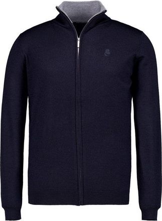 Karl Lagerfeld Herren Pullover blau Merinowolle unifarben